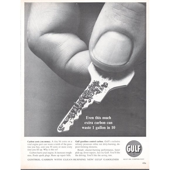 Gulf Oil | Art | 961 Gulf Oil Company Vintage Print Ad Carbon Key ...